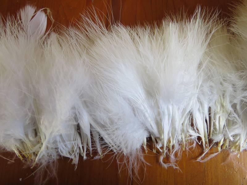 White Marabou Strung Feathers - Feathergirl